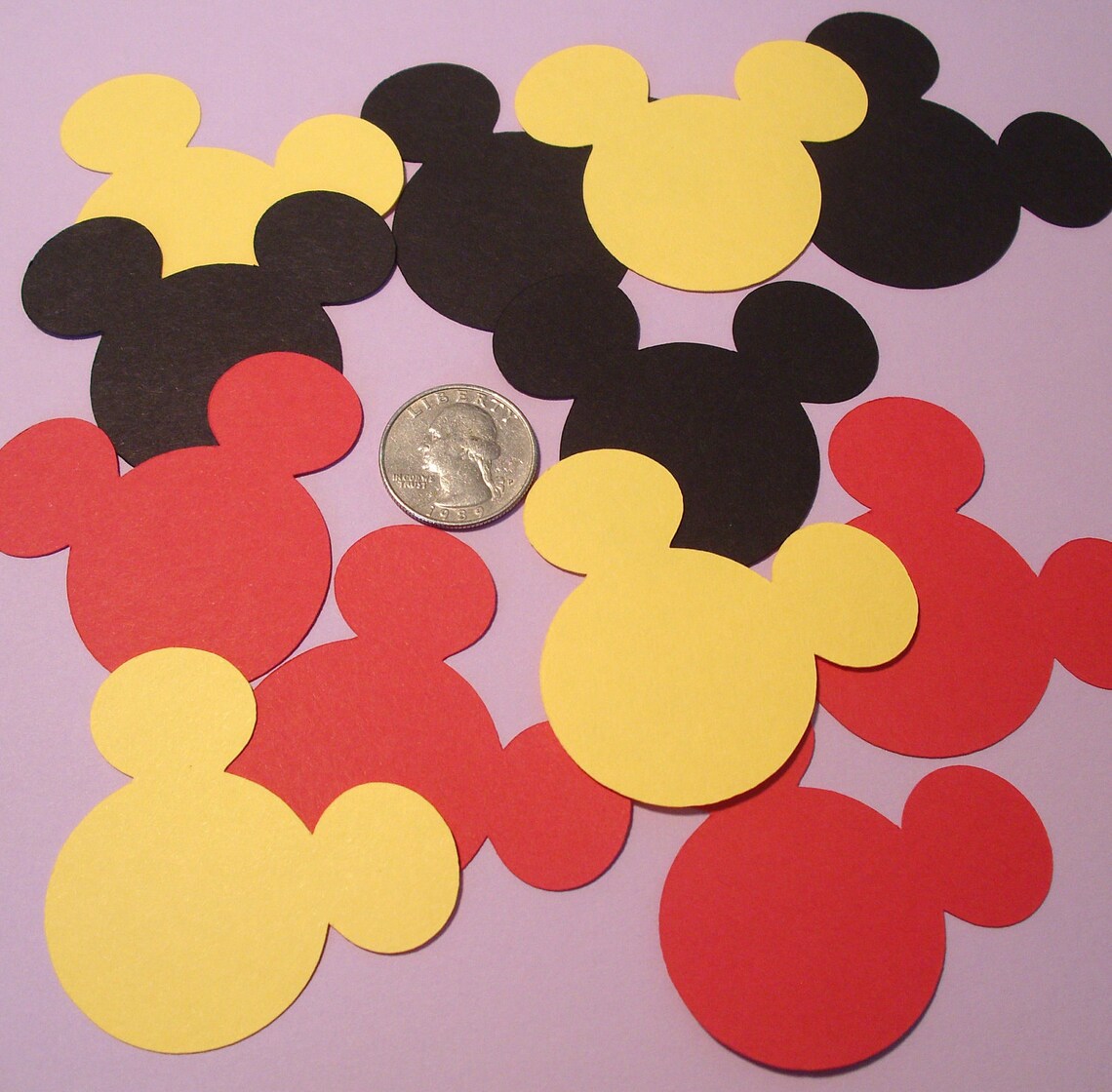 12 Mickey Mouse Heads Die Cuts for Card Making Scrap Booking | Etsy