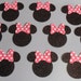 GLITTER Minnie Mouse Heads Cut Outs Set of 10 With Pink Red - Etsy