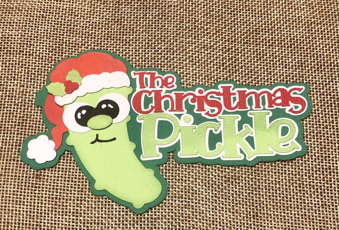 Scrapbook Title the Christmas Pickle Holiday Paper Piecing Die Cuts ...