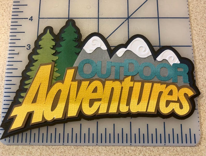 Scrapbook Title Outdoor Adventure Paper Piecing Die Cuts Embellishments ...