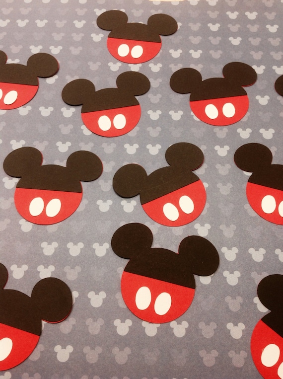 Set of 10 MICKEY MOUSE HEADS Cut Outs - Etsy