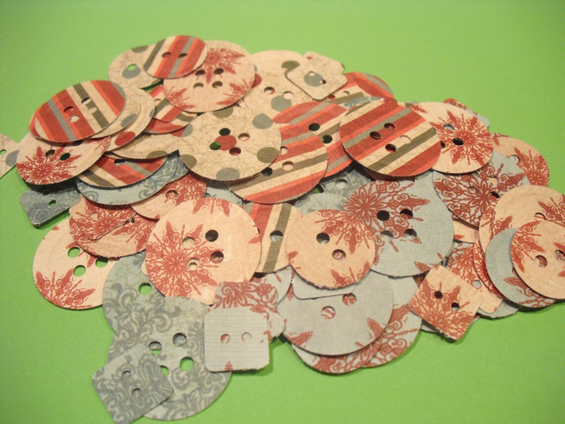 OVER 100 BUTTONS EMBOSSED for Card Making Scrapbooking | Etsy