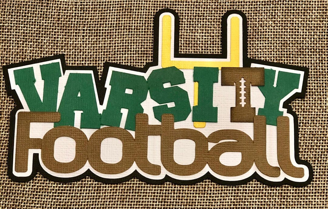 Scrapbook Title Varsity Football Tailgate Sports Game Paper Piecing Die ...