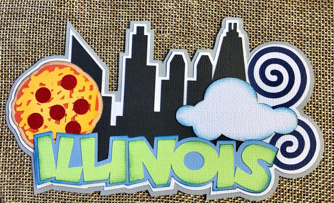 Scrapbook Title Illinois Chicago State Paper Piecing Die Cuts ...