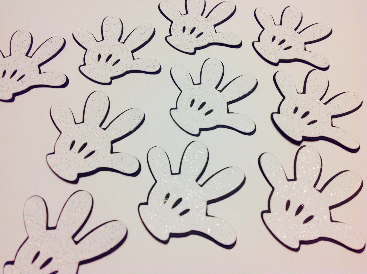 10 GLITTER Mickey Mouse Helping Hands Die Cuts 2 Inches - Etsy