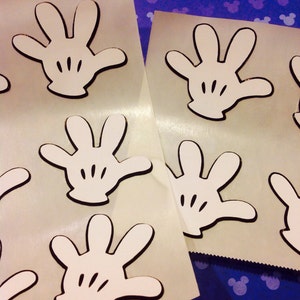 MICKEY MOUSE HELPING Hands Die Cuts Stickers Cutouts Set of 10 - Etsy