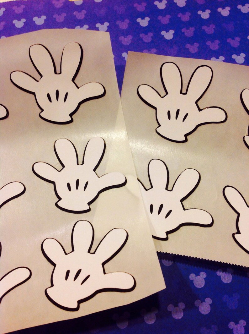 MICKEY MOUSE HELPING Hands Die Cuts Stickers Cutouts Set of 10 | Etsy