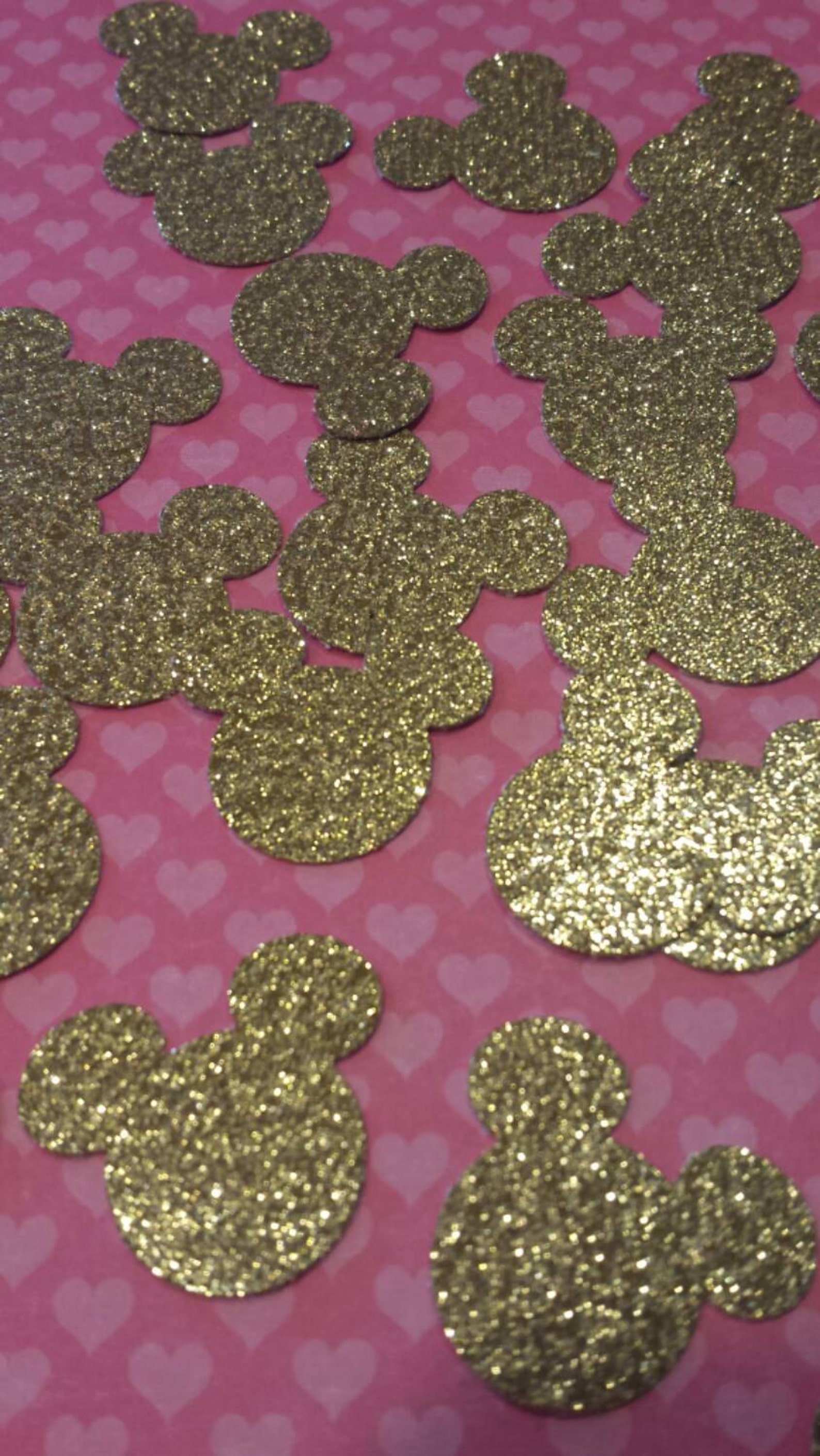 50 GOLD Mickey Mouse Heads GLITTER Confetti Cut Outs 1 Inch - Etsy