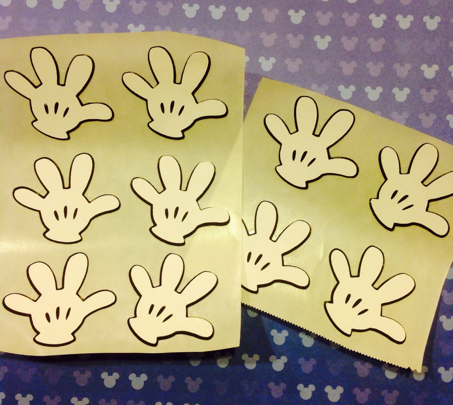 MICKEY MOUSE HELPING Hands Die Cuts Stickers Cutouts Set of 10 | Etsy