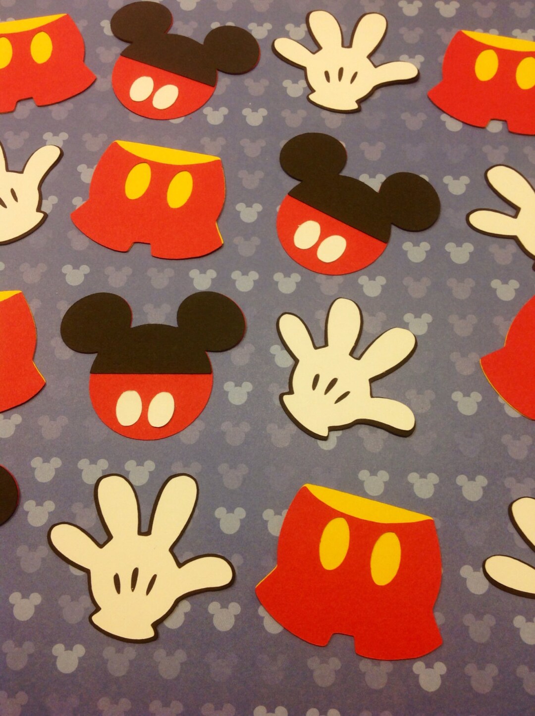 Mickey Mouse Helping Hands Pants Heads Die Cuts Set of 12...... - Etsy