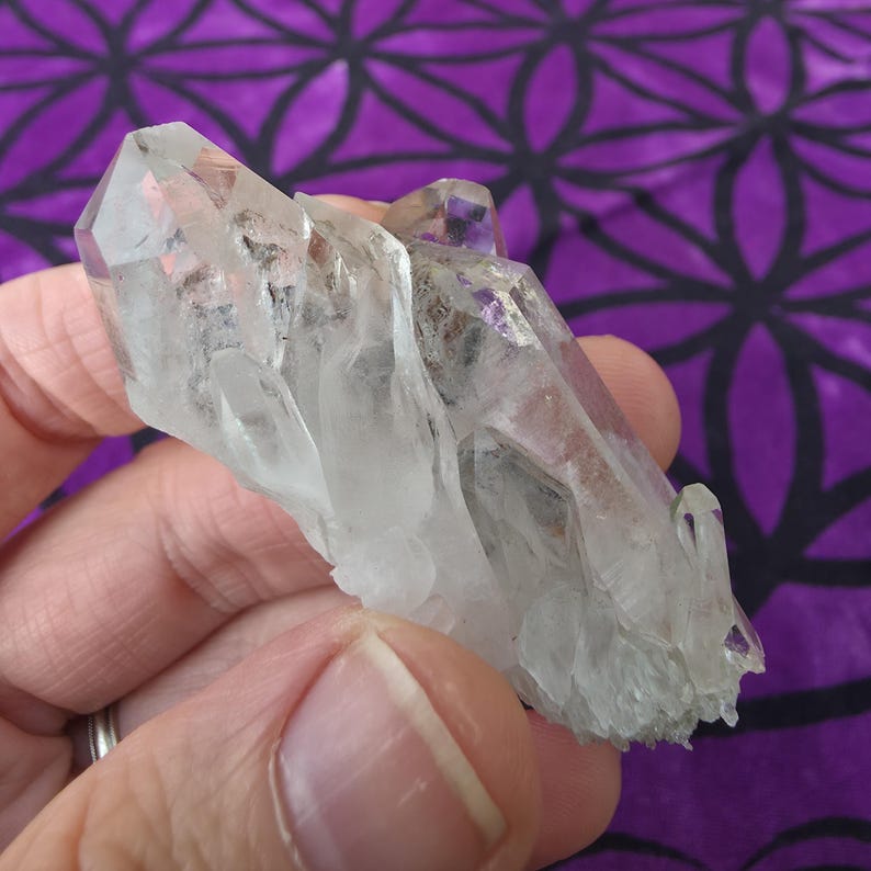 Diamantina Brazilian Quartz Cluster- Crystal Clear With Inclusions - Etsy