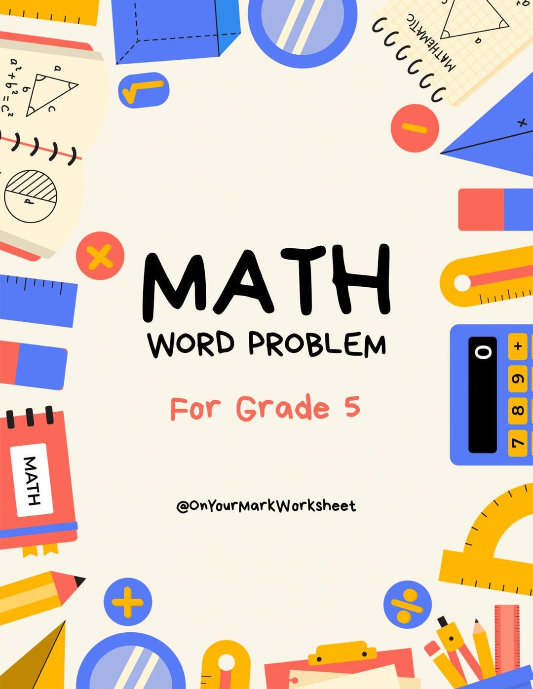Grade 5 Math Word Problems Worksheets – 40 Pages Printable PDF With ...