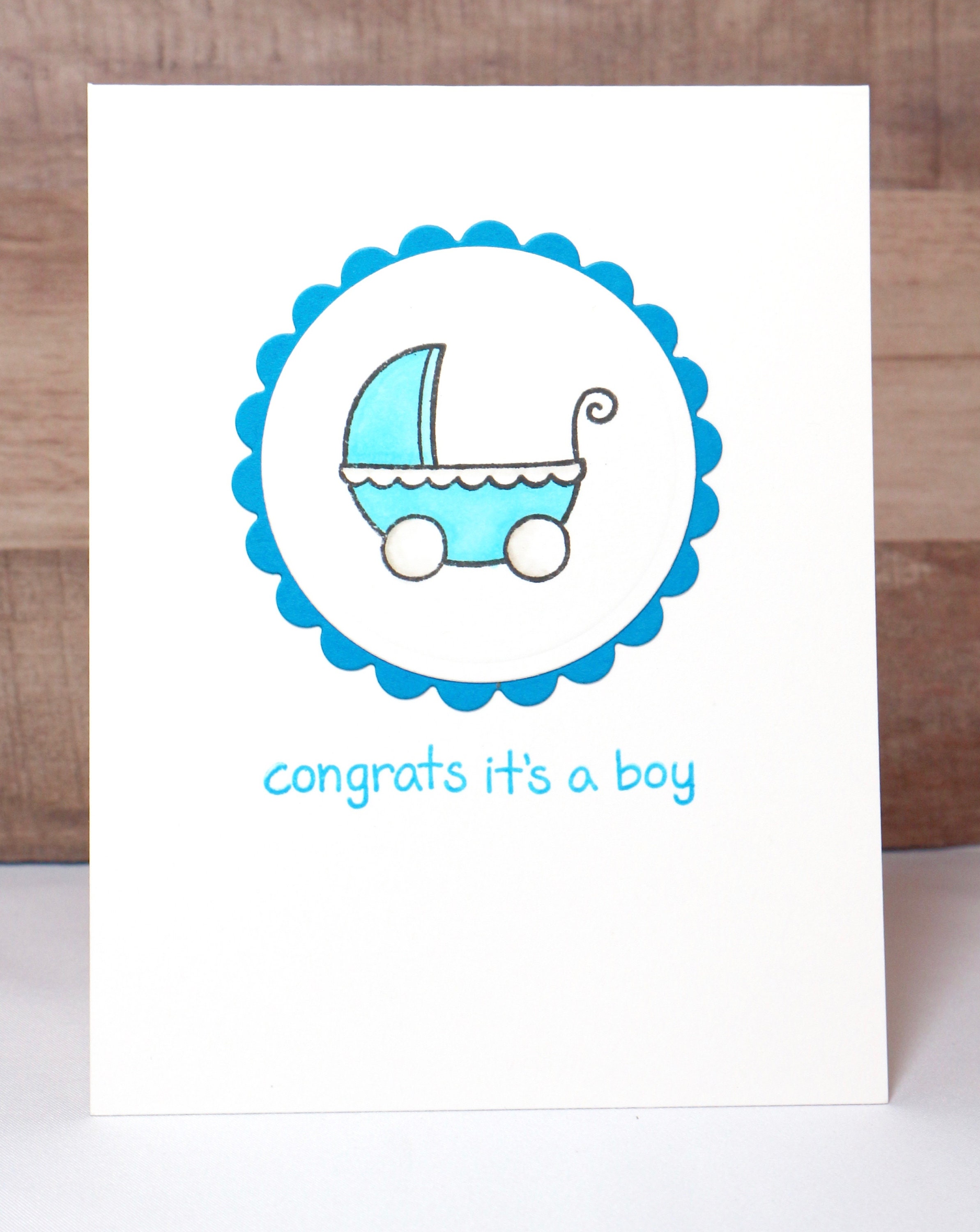 Baby Boy Card- Welcome Baby Boy- Welcome Baby Card- New Baby Card- Boy ...
