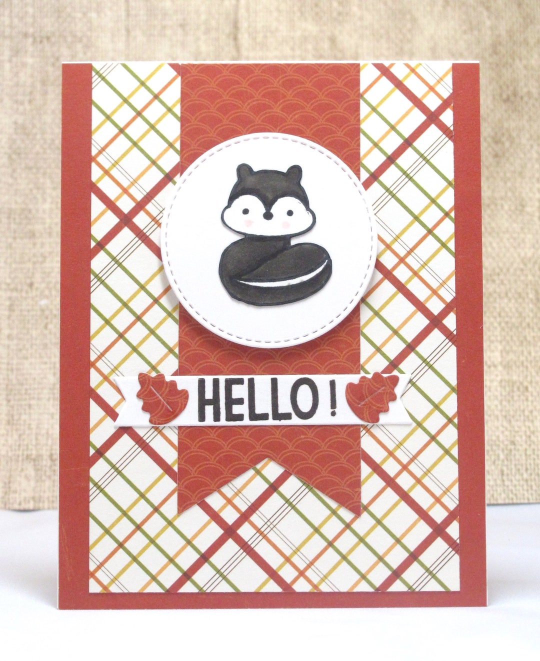 Hello Skunk Card Skunk Card Hello Card Cute Hello Card Just Because ...