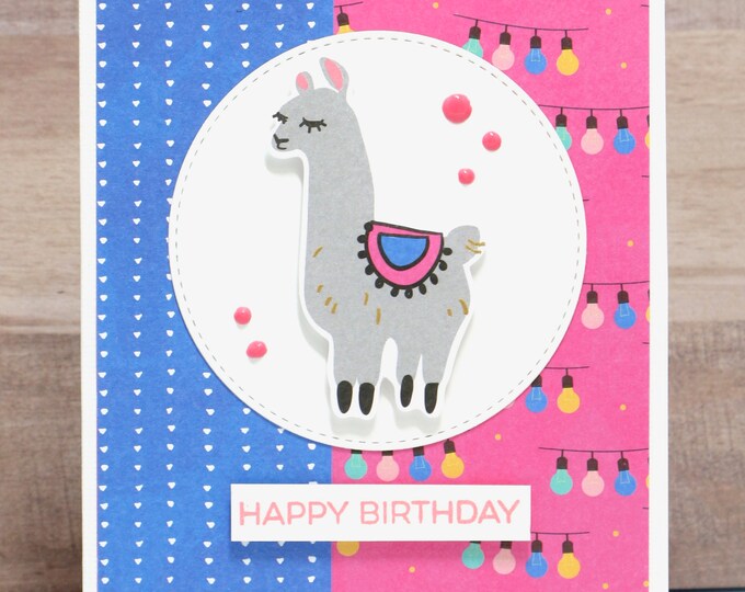 Birthday Card- Happy Birthday- Llama Birthday Card- Llama Card ...