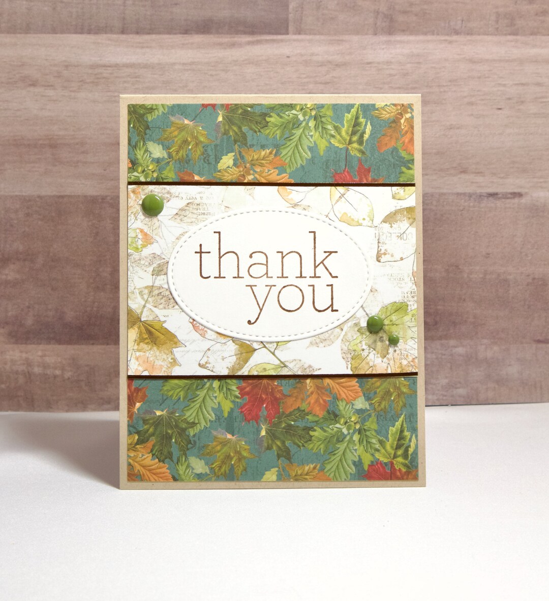 Thank You Card- Fall Thank You Card- Gratitude Card- Handmade Thank You ...