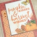 Fall Card- Pumpkin Cards- Cards With Pumpkins- Harvest Card- Welcome ...