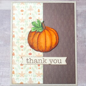 Thank You Card Pumpkin Card Pumpkin Thank You Card Fall | Etsy