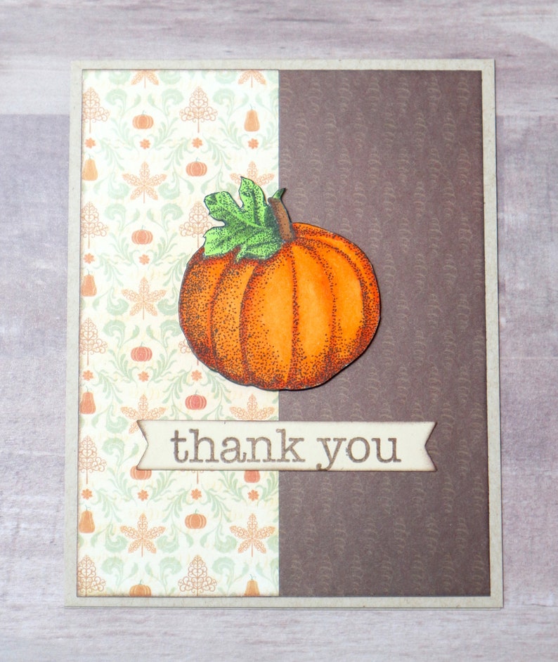 Thank You Card Pumpkin Card Pumpkin Thank You Card Fall Thank You Card ...