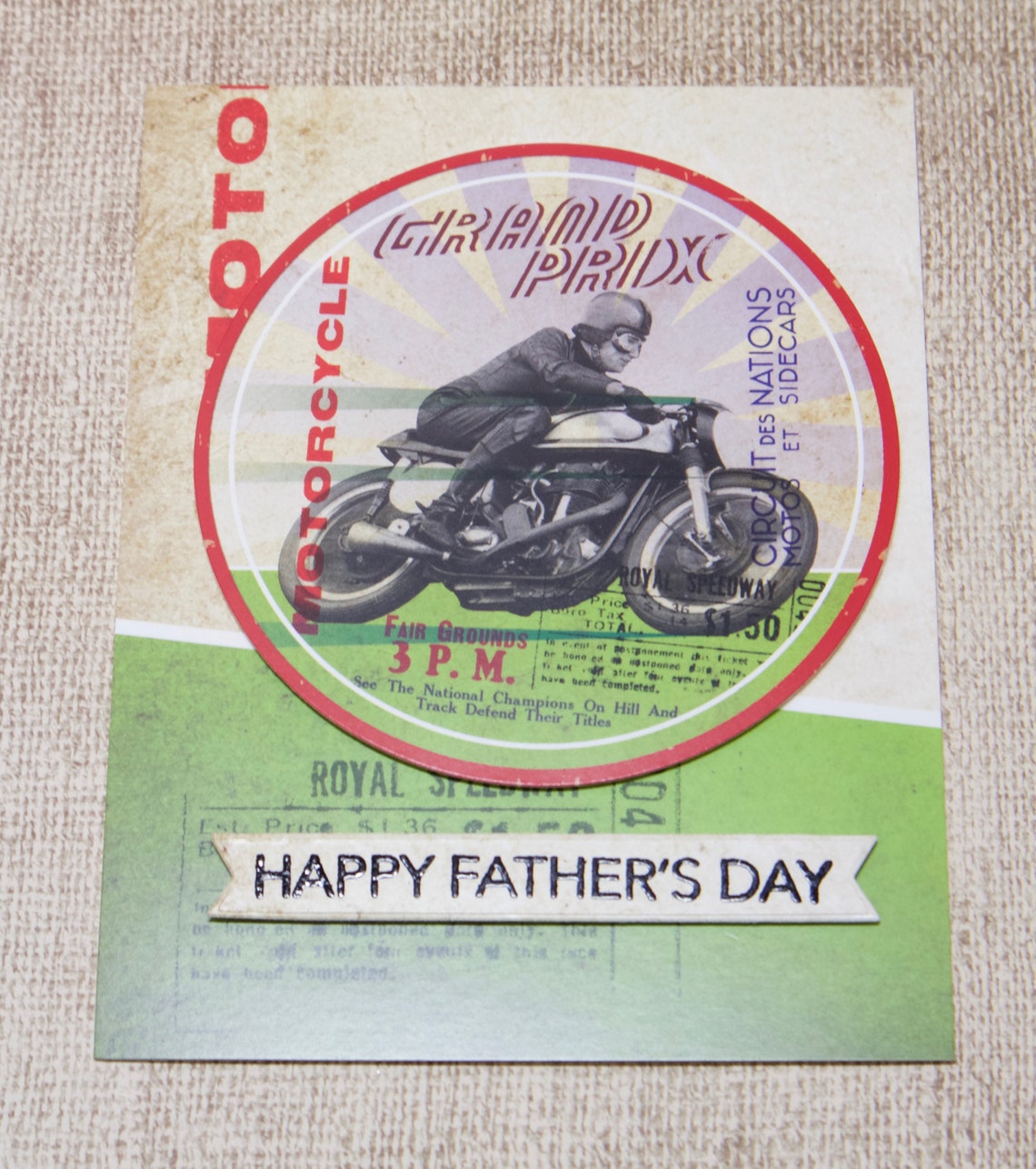 Father's Day Card Happy Father's Day Motorcycle Dad - Etsy