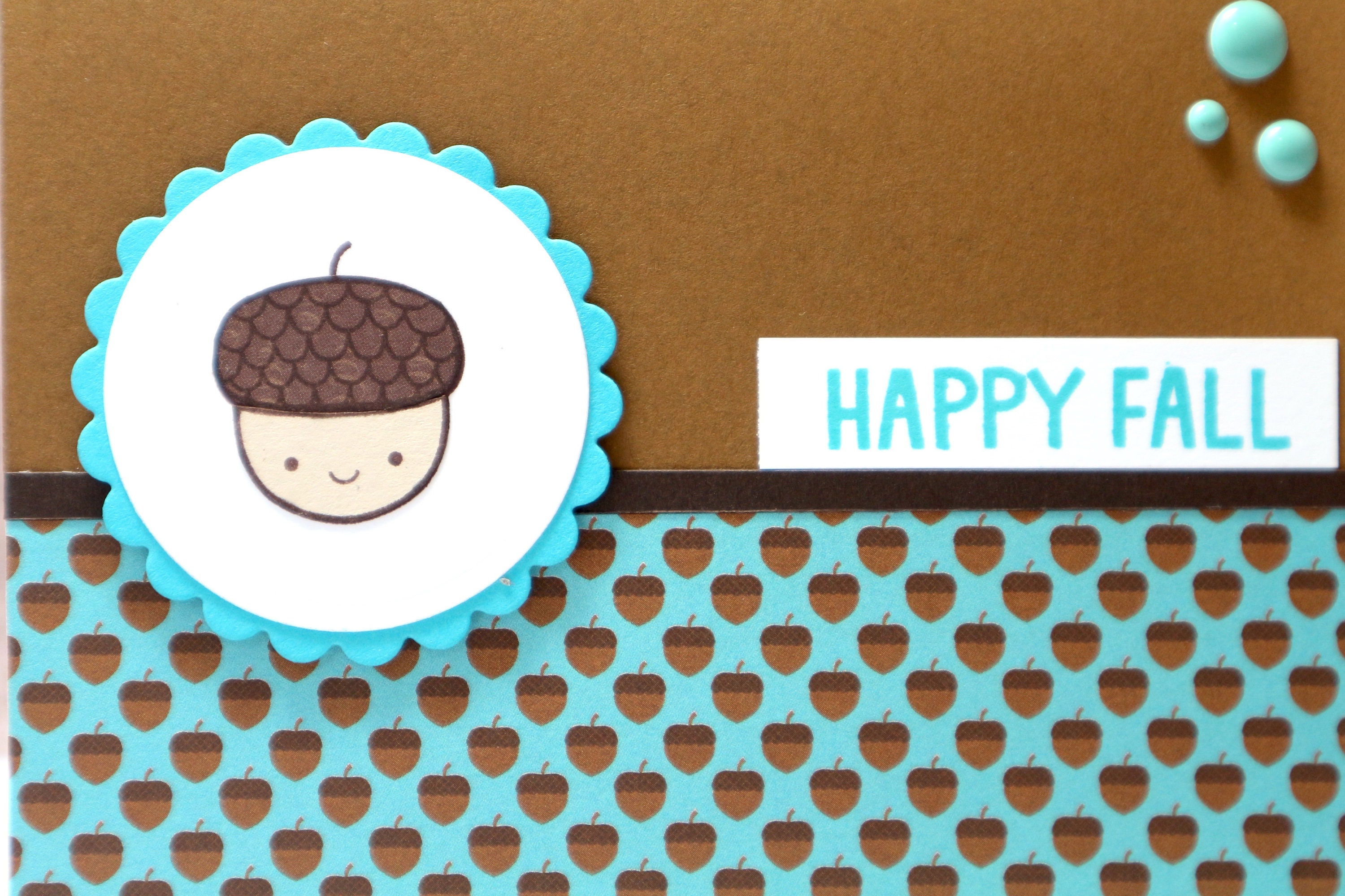 Happy Fall Card Fall Card Acorn Card Fall Acorn Card Cute - Etsy