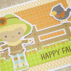 Happy Fall Card- Scarecrow Card- Fall Card- Autumn Card- Cute Fall Card ...