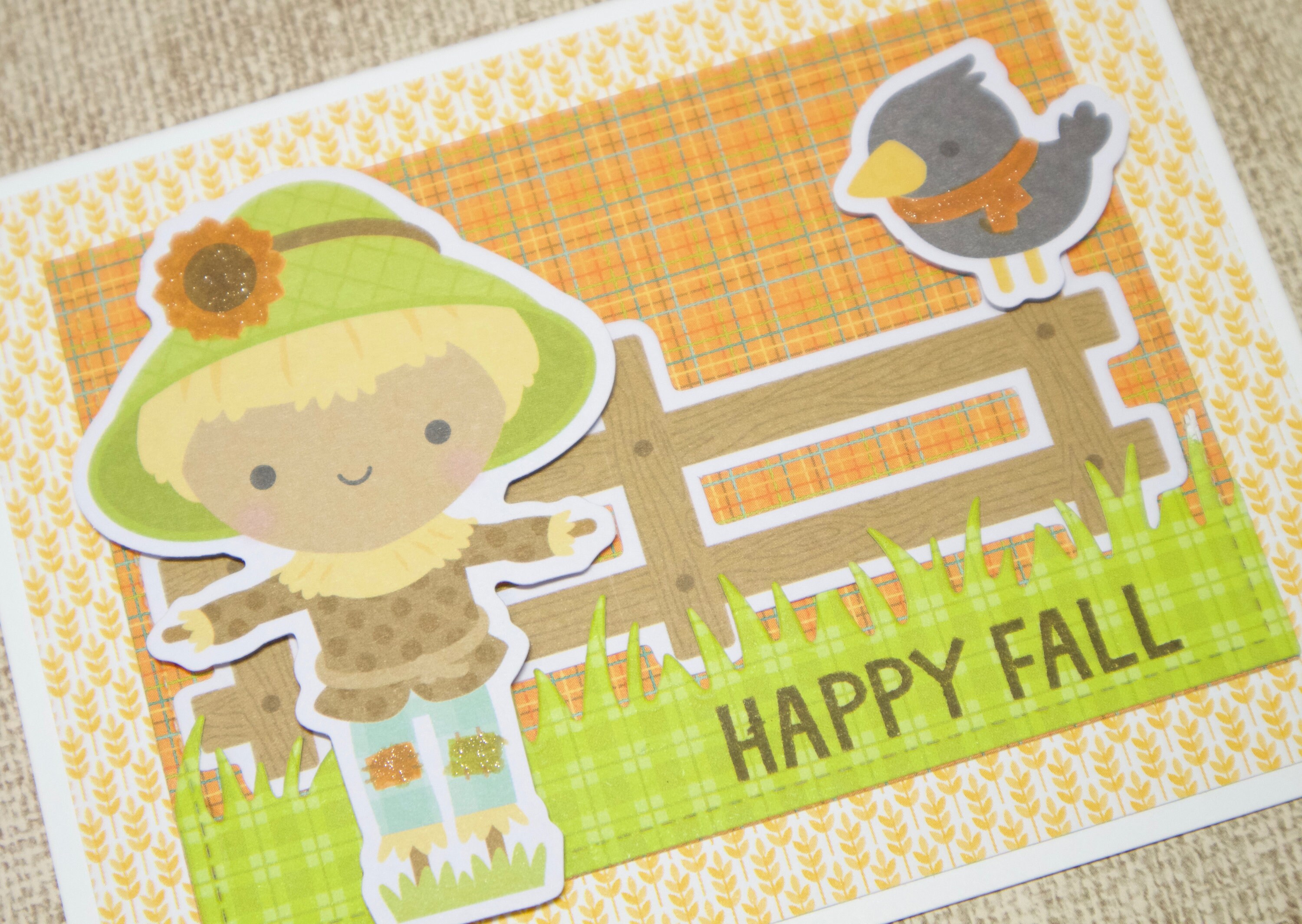 Happy Fall Card Scarecrow Card Fall Card Autumn Card Cute - Etsy