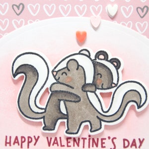 Valentine's Day Card Happy Valentine's Day Cute Skunk Card Skunk ...