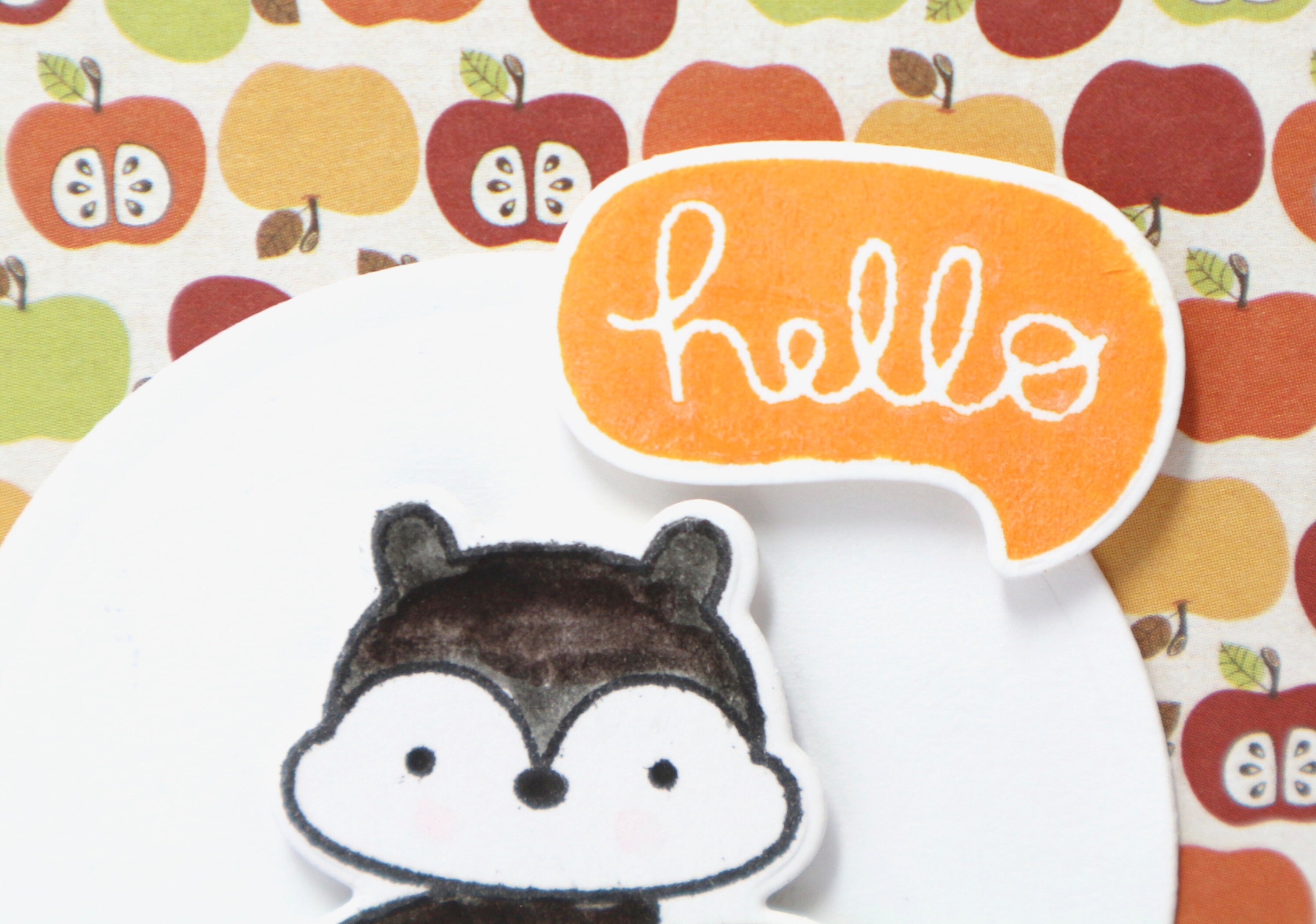 Hello Card- Cute Hello Card- Cute Skunk Card- Fall Hello Card- Fall ...