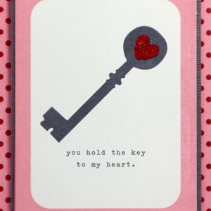 Key Valentine Card- Key to My Heart- Key Card- Valentines Card- Happy ...
