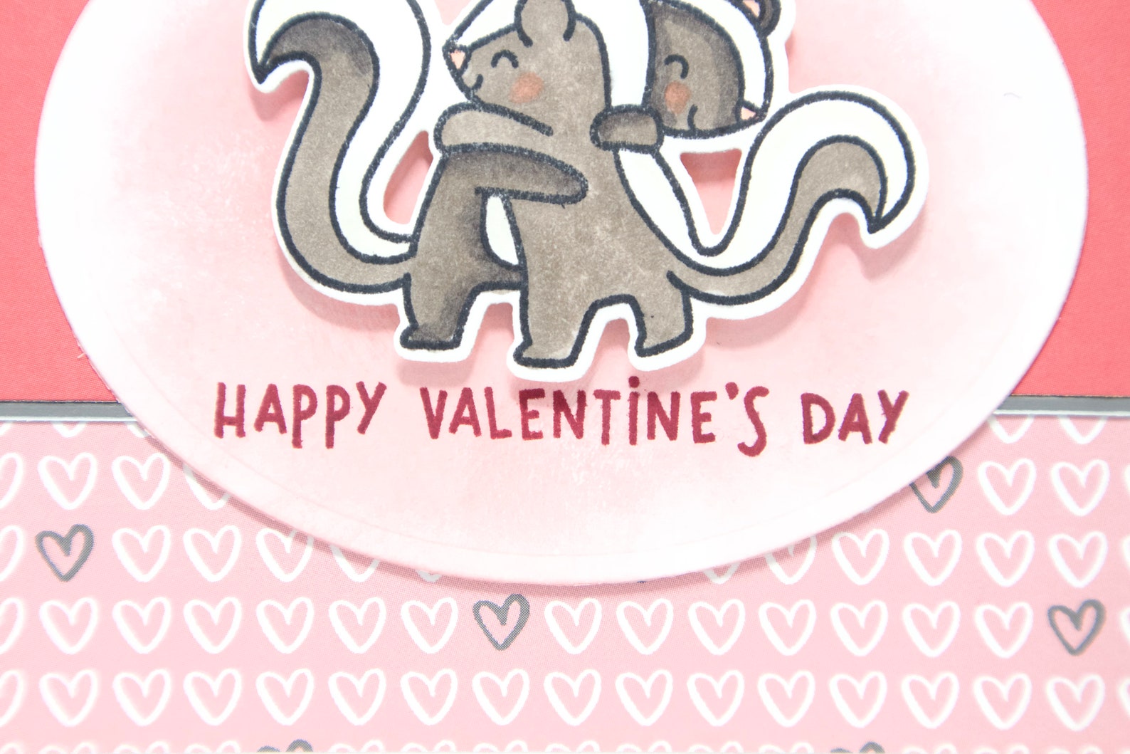 Valentine's Day Card Happy Valentine's Day Cute Skunk Card Skunk ...