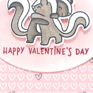 Valentine's Day Card Happy Valentine's Day Cute Skunk Card Skunk ...