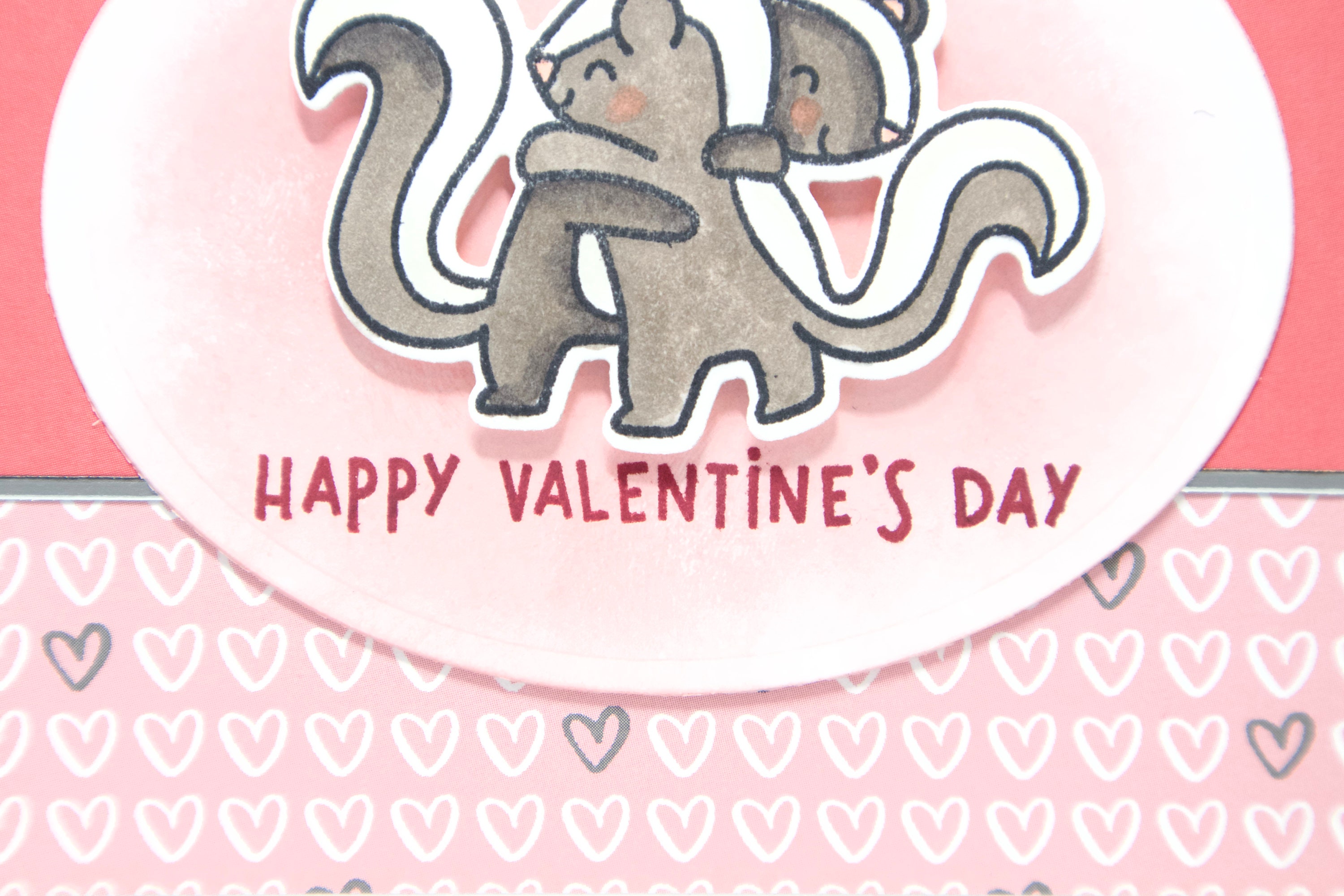 Valentine's Day Card Happy Valentine's Day Cute Skunk Card Skunk ...