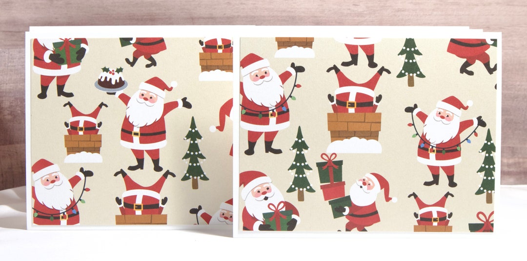Christmas Note Cards- Santa Cards- Cards With Santa- Santa Note Cards ...