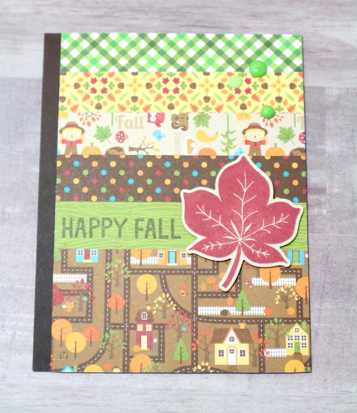 Happy Fall Leaf Card Fall Leaf Card Fall Card Fall Leaves - Etsy