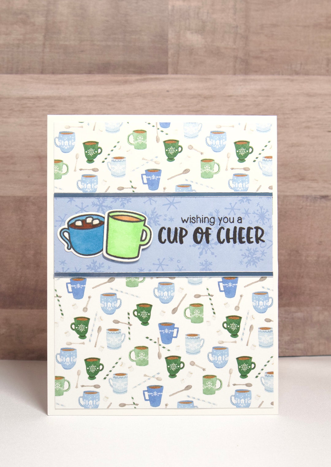 Coffee Card Cup of Cheer Winter Card Hot Cocoa Card Coffee-lovers Card ...