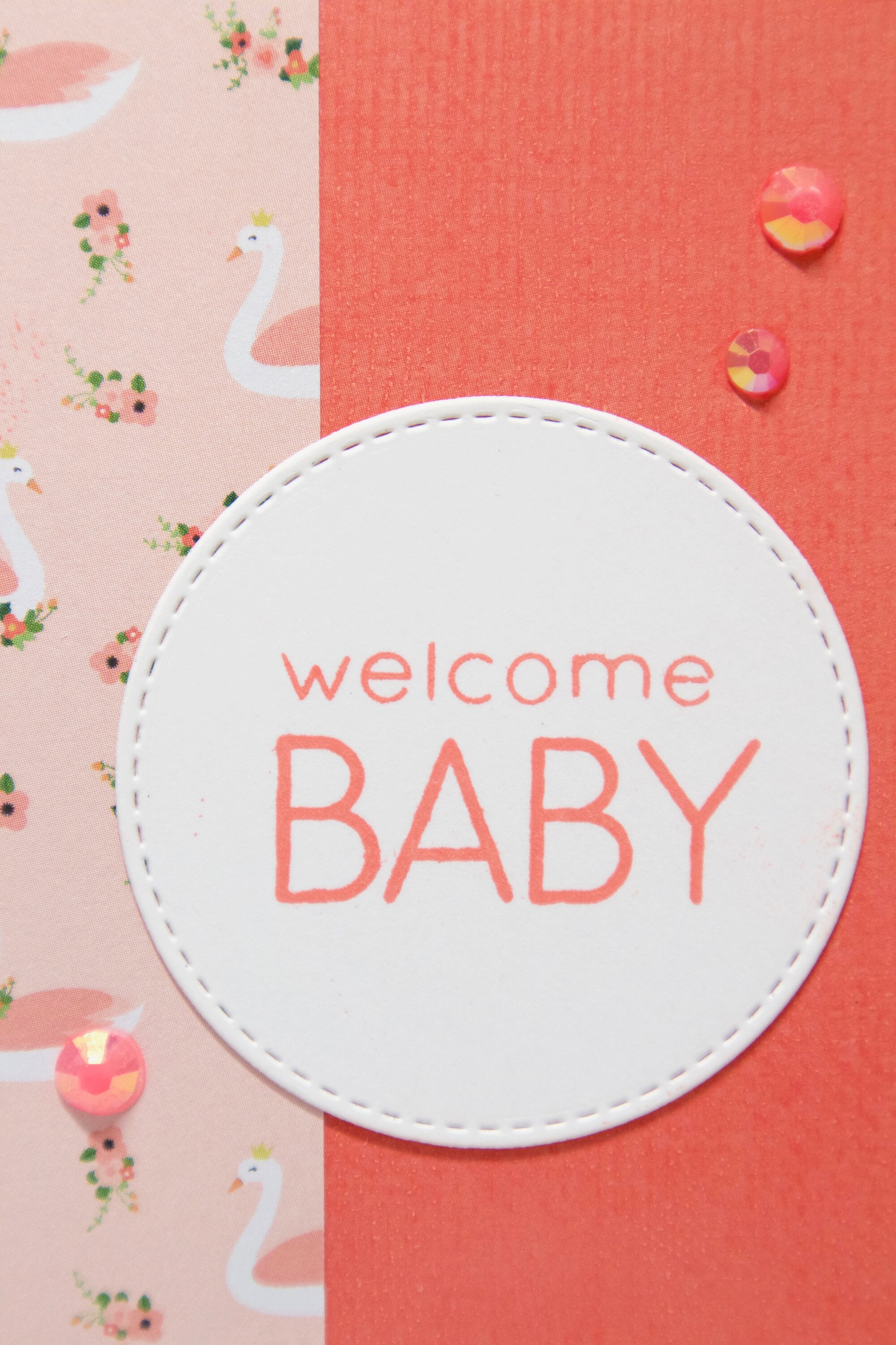 Welcome Baby Girl Card- Cards for Baby- New Mom Card- New Baby Card ...
