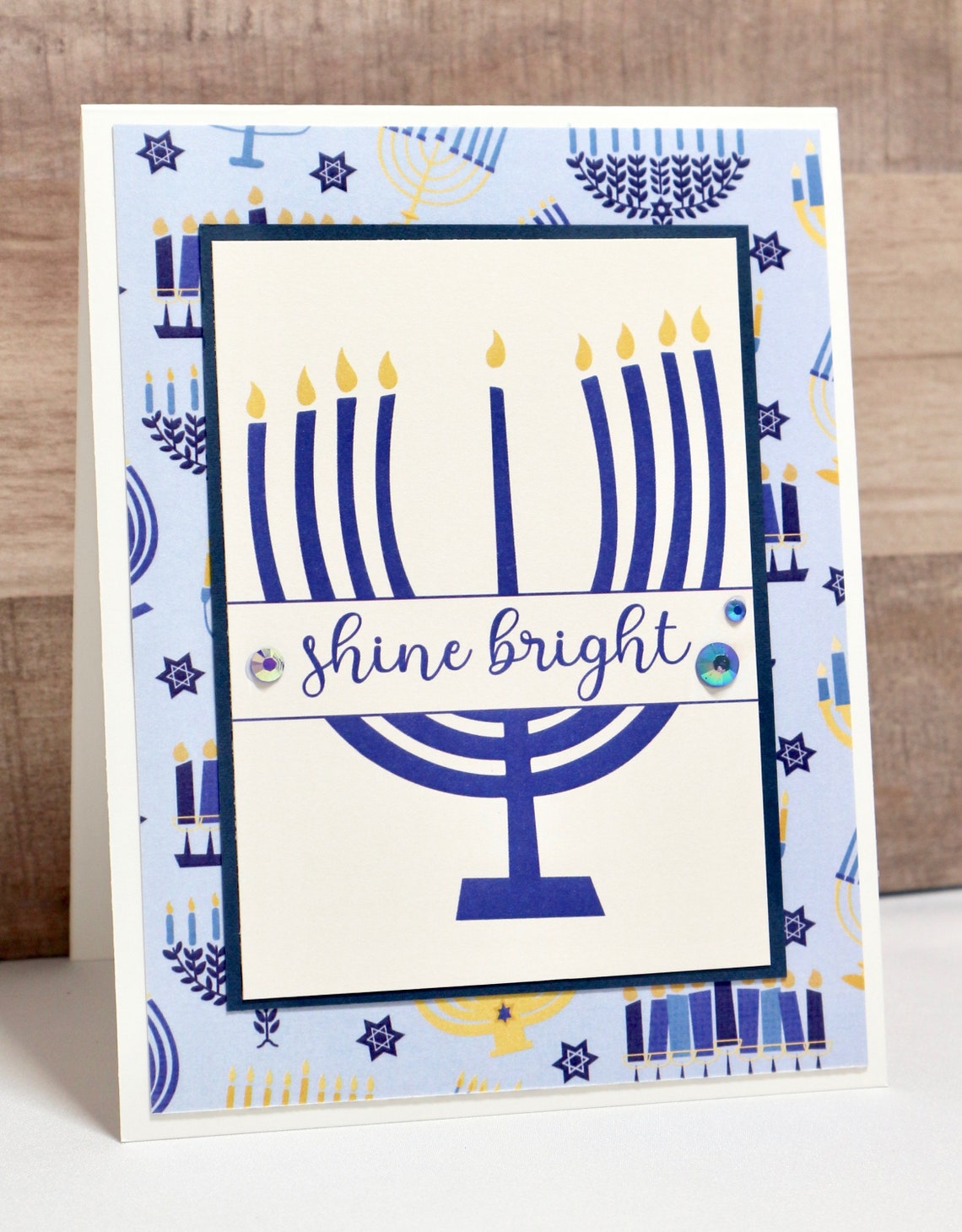 Menorah Cards Hanukkah Card Happy Hanukkah Handmade - Etsy