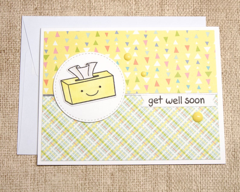 Handmade Get Well Soon Card: Tissue Box Design - Etsy