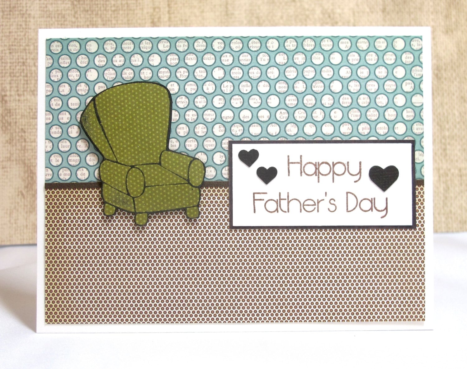 Father's Day Card Happy Father's Day Dad's Easy Chair Dad's Chair Cards ...