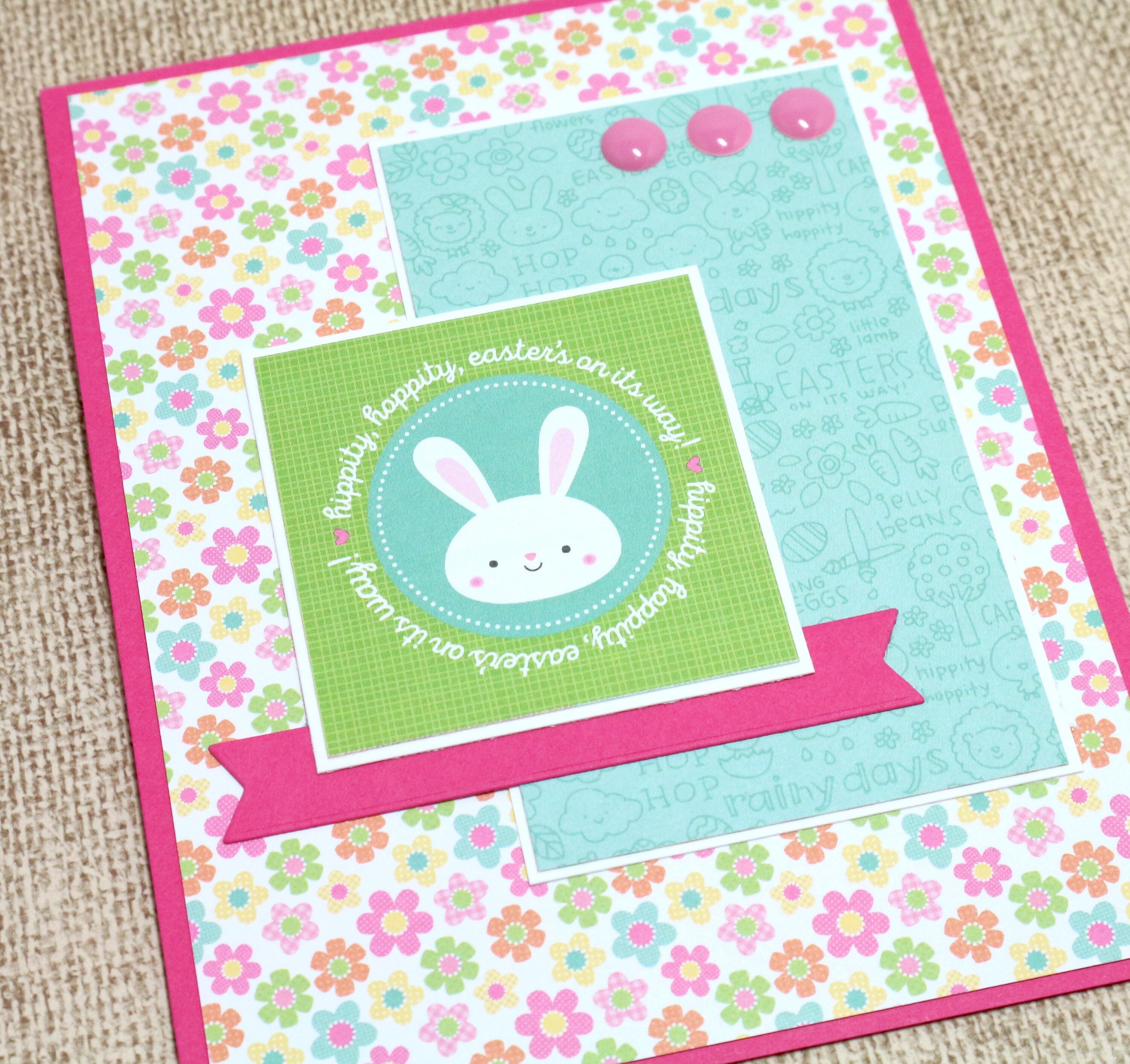 Kids Easter Card Bunny Card Cute Easter Card Kids Easter Cards Easter ...