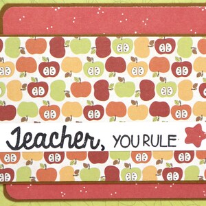 Teacher Card You Rule Card Thank You Teacher Back to School - Etsy