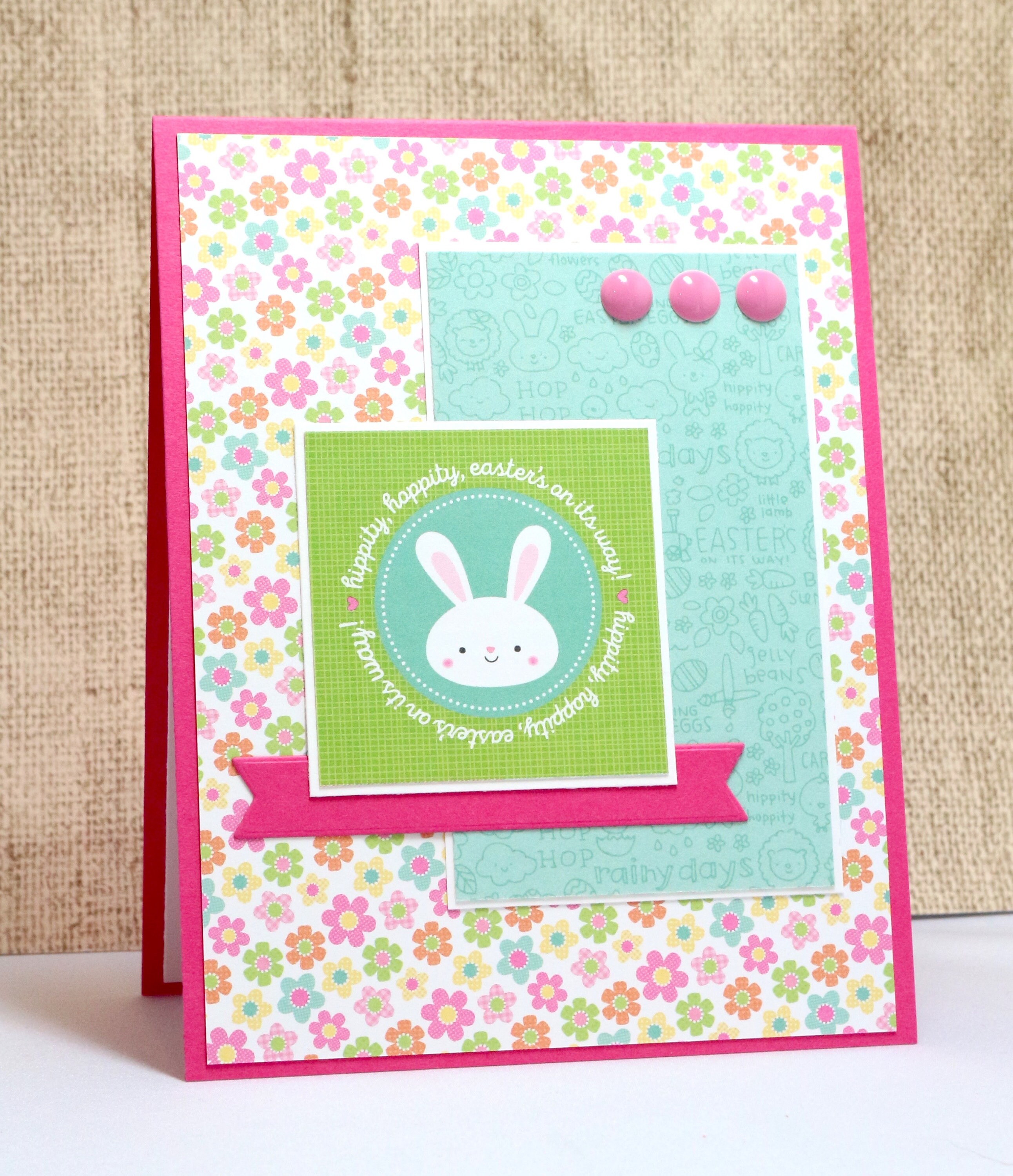Kids Easter Card Bunny Card Cute Easter Card Kids Easter Cards Easter ...