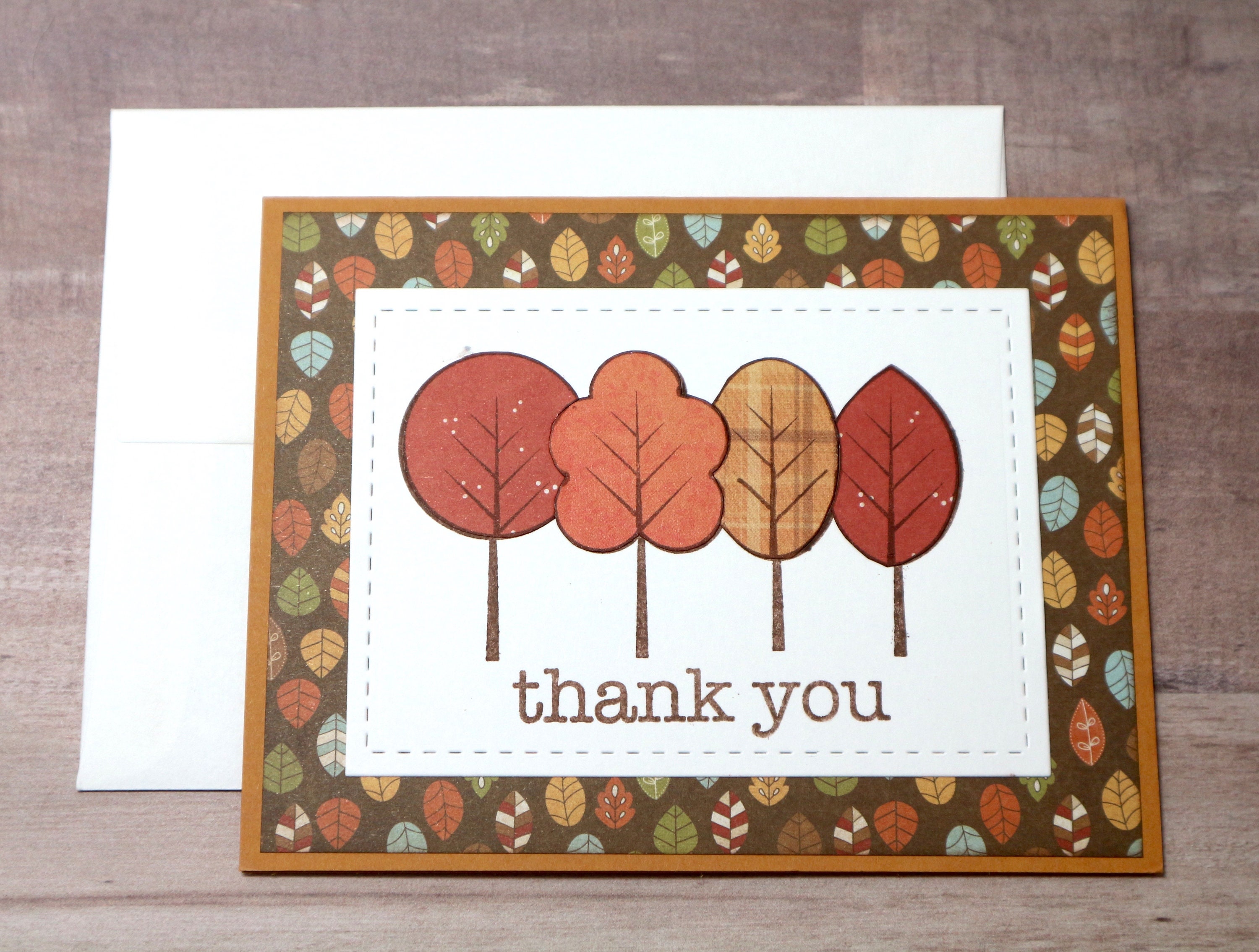 Thank You Fall Card Fall Thank You Card Fall Trees Card - Etsy