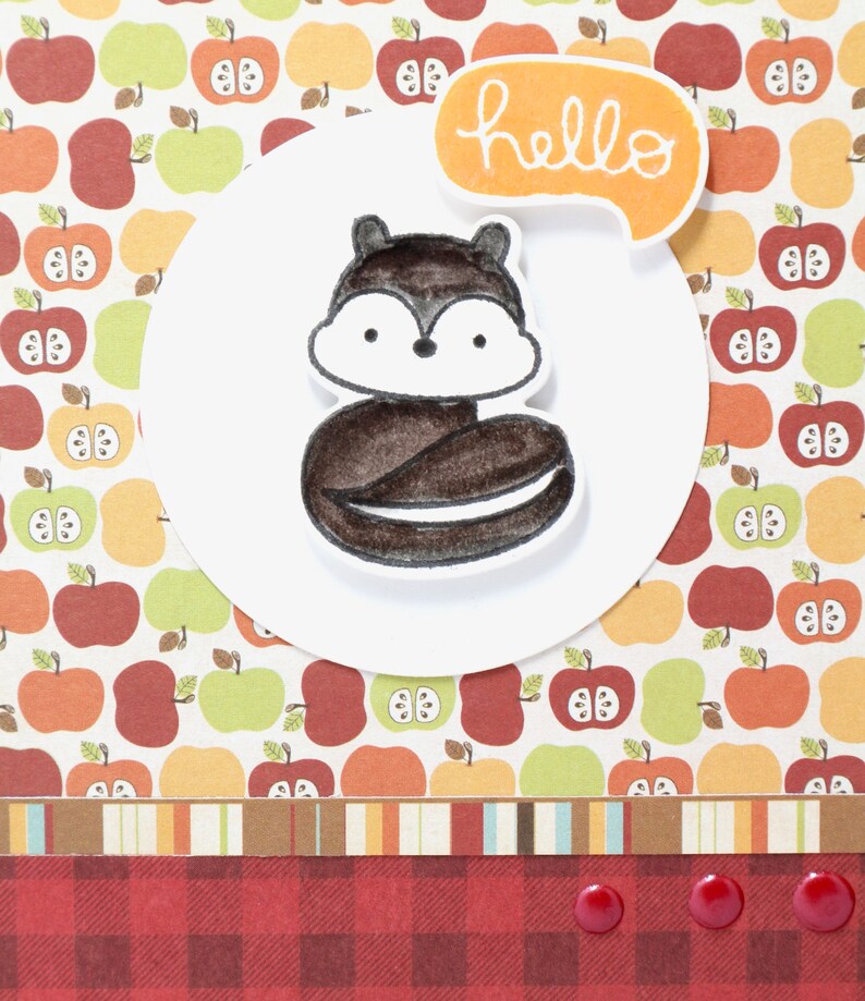 Hello Card Cute Hello Card Cute Skunk Card Fall Hello Card - Etsy