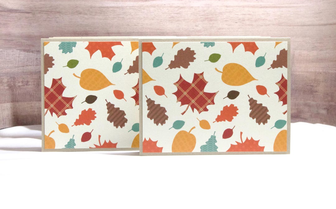 Handmade Fall Leaf Note Cards – Stationery Set, Box of 6 - Etsy