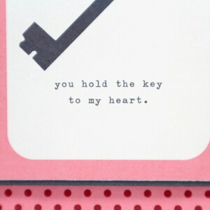Key Valentine Card- Key to My Heart- Key Card- Valentines Card- Happy ...