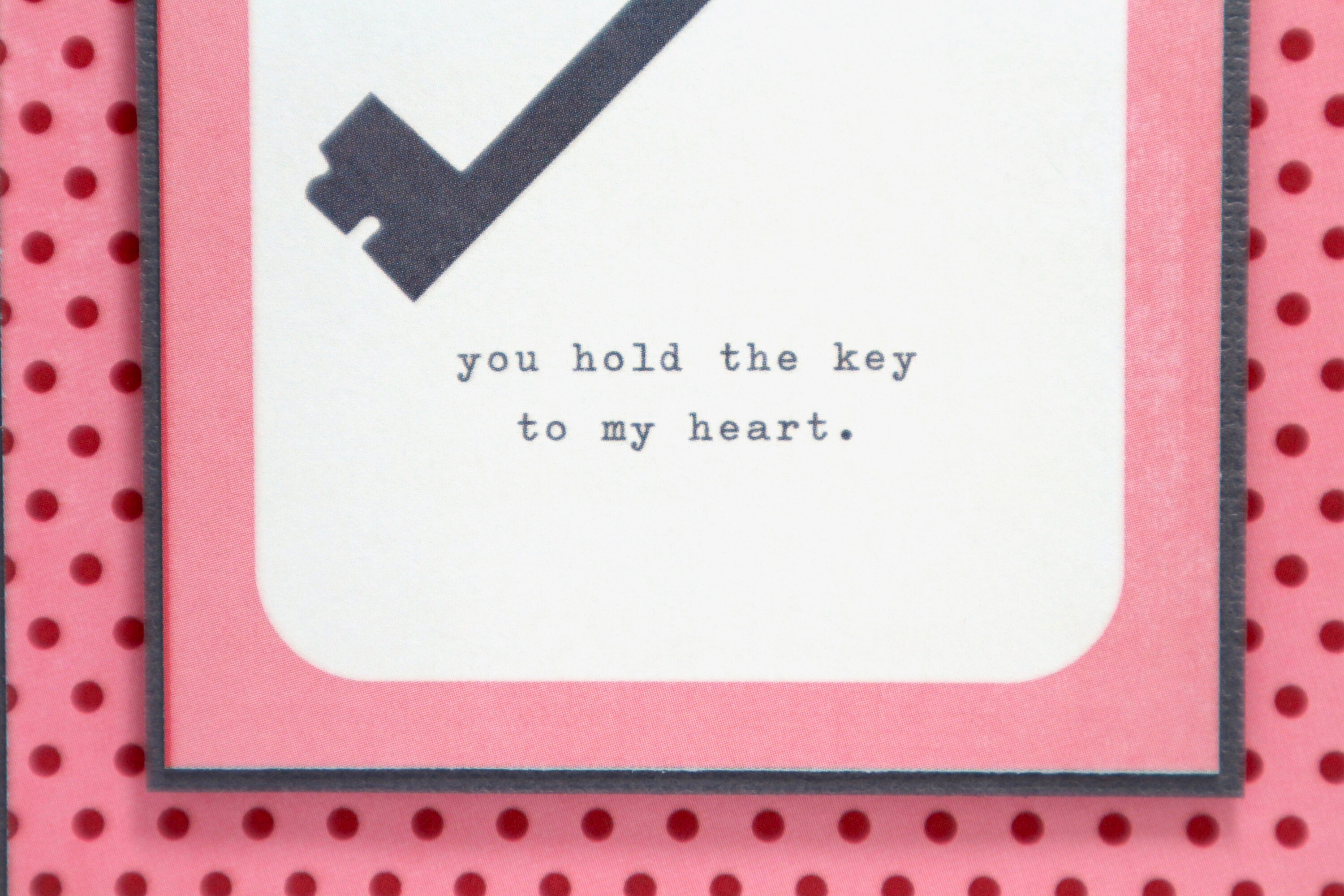 Key Valentine Card Key to My Heart Key Card Valentines Card Happy ...