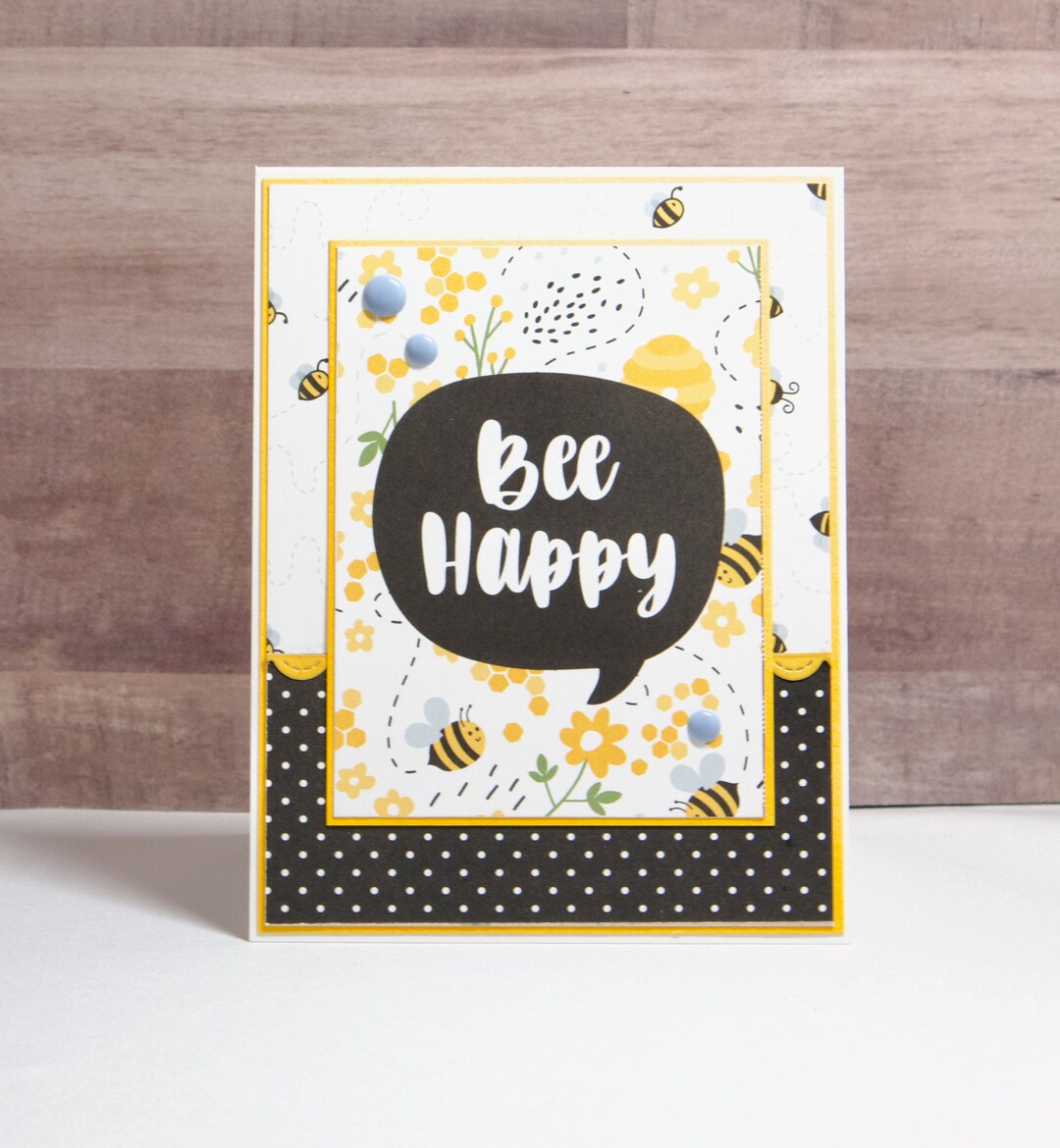 Bee Card Bee Happy Card Encouragement Card All Occasion Card Just ...