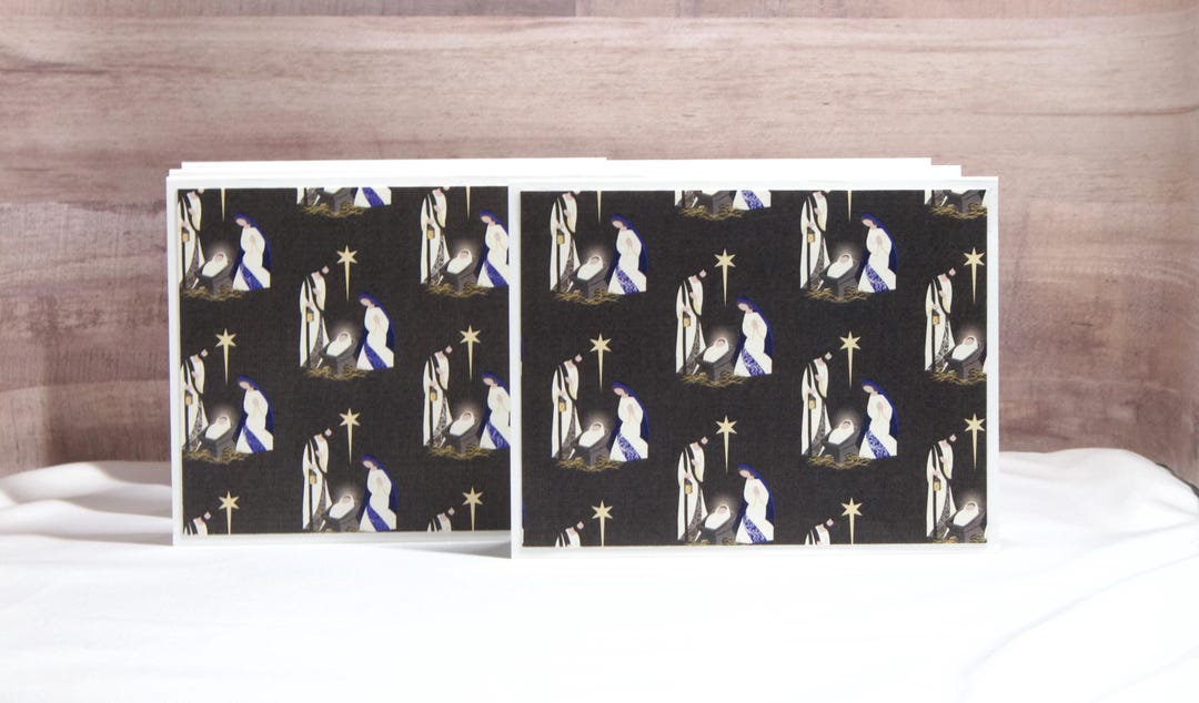 Handmade Nativity Christmas Cards – Religious Note Card Set - Etsy